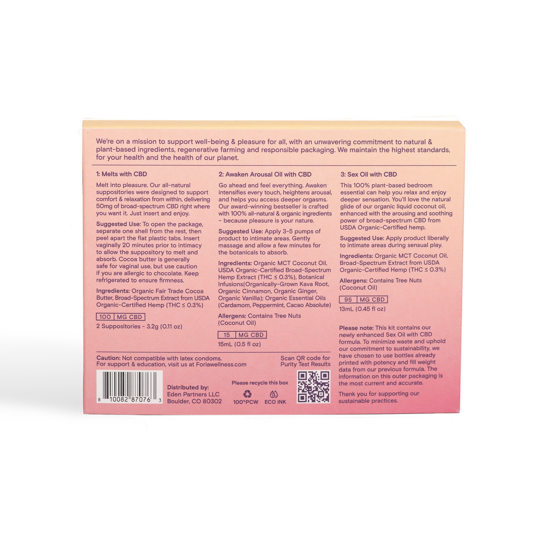 The Quickie Sex Kit With CBD – Intimacy Collection – Foria